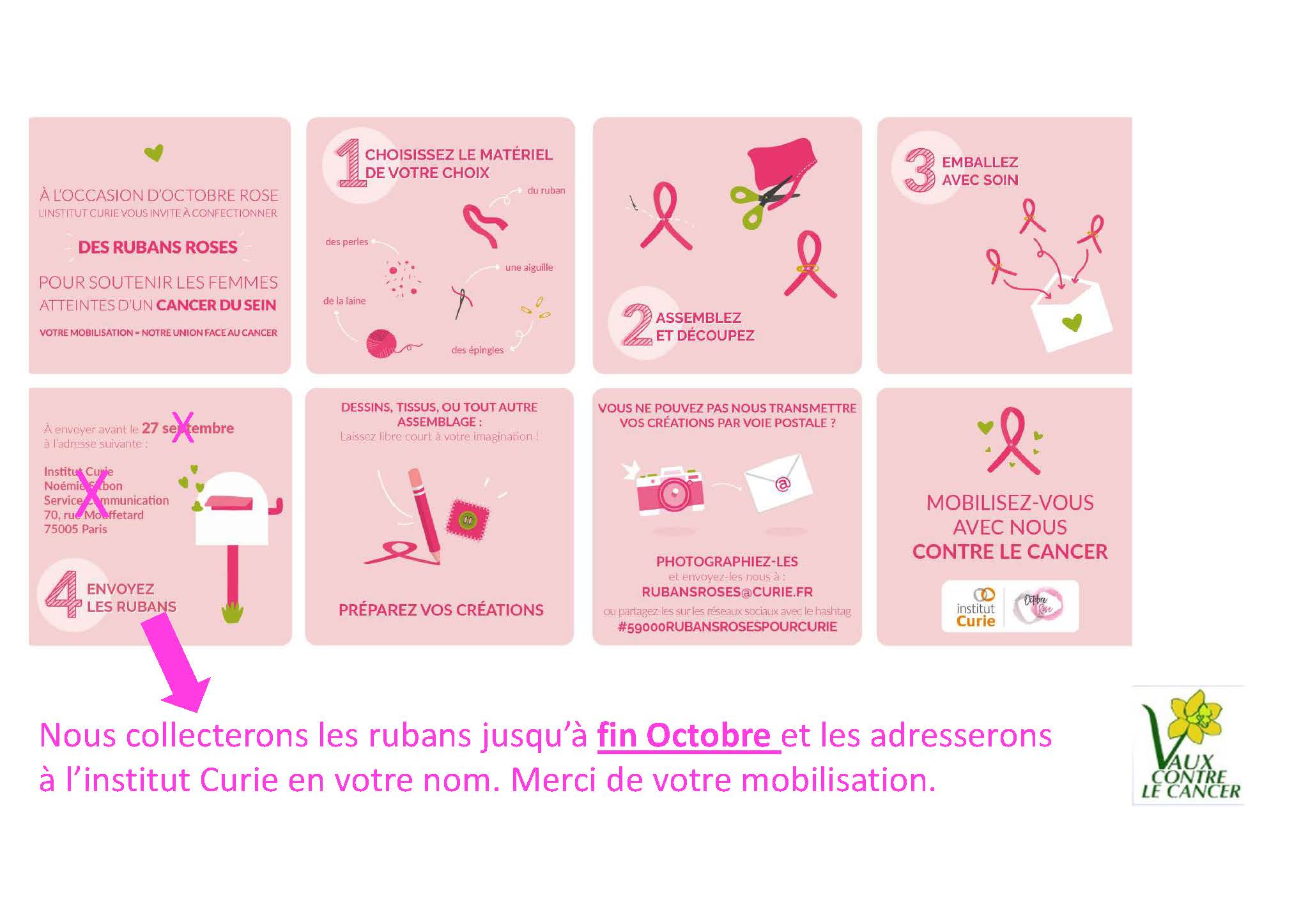 Tuto Confection Rubans Octobre Rose_ - Vaux-sur-Seine